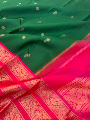 Vintage Ragas on Kanchivarams - a stunning meenakshi green and rani pi ...