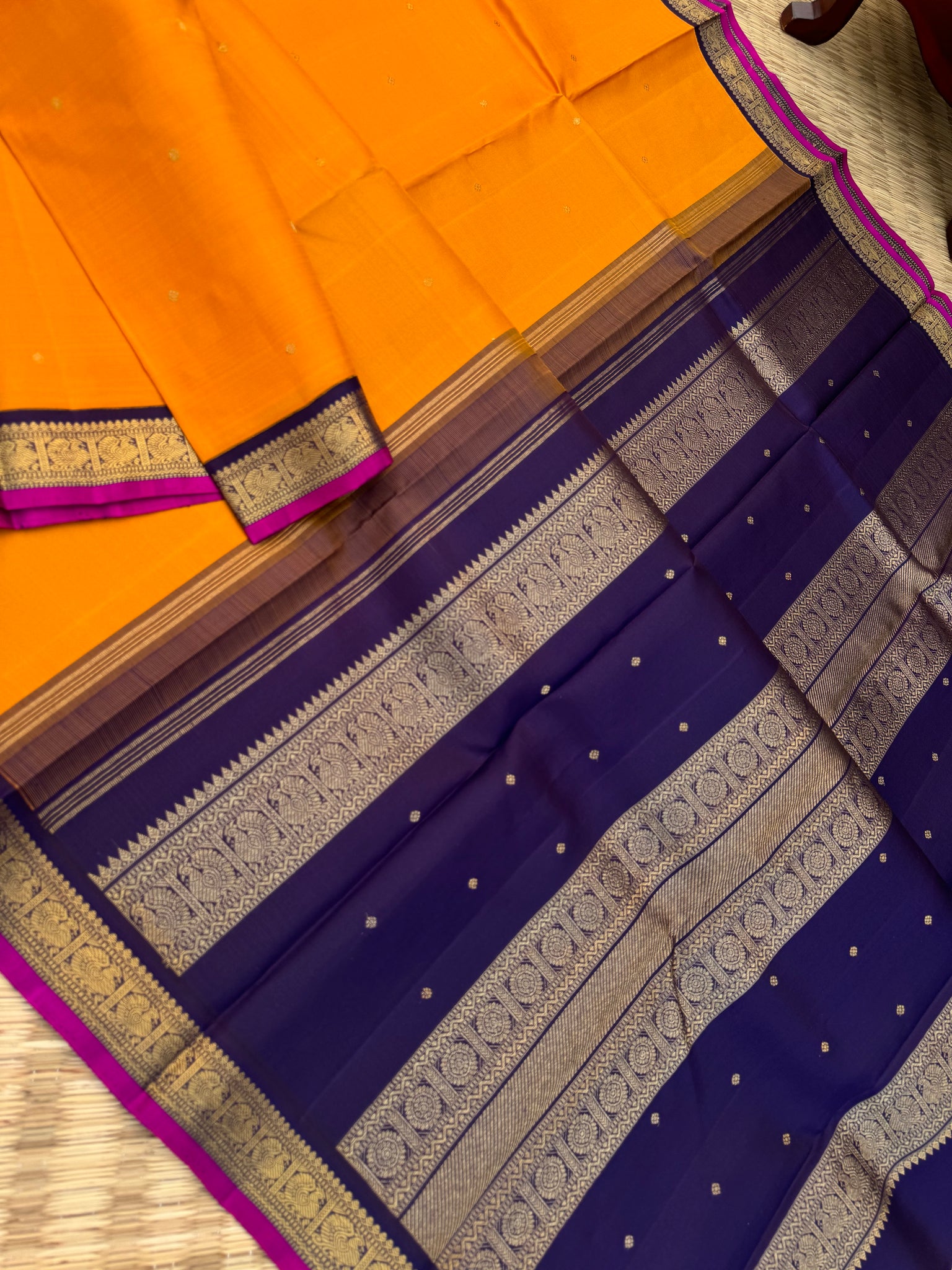 Paalum palamum chex on Kanchivaram – Chettinad Handloom
